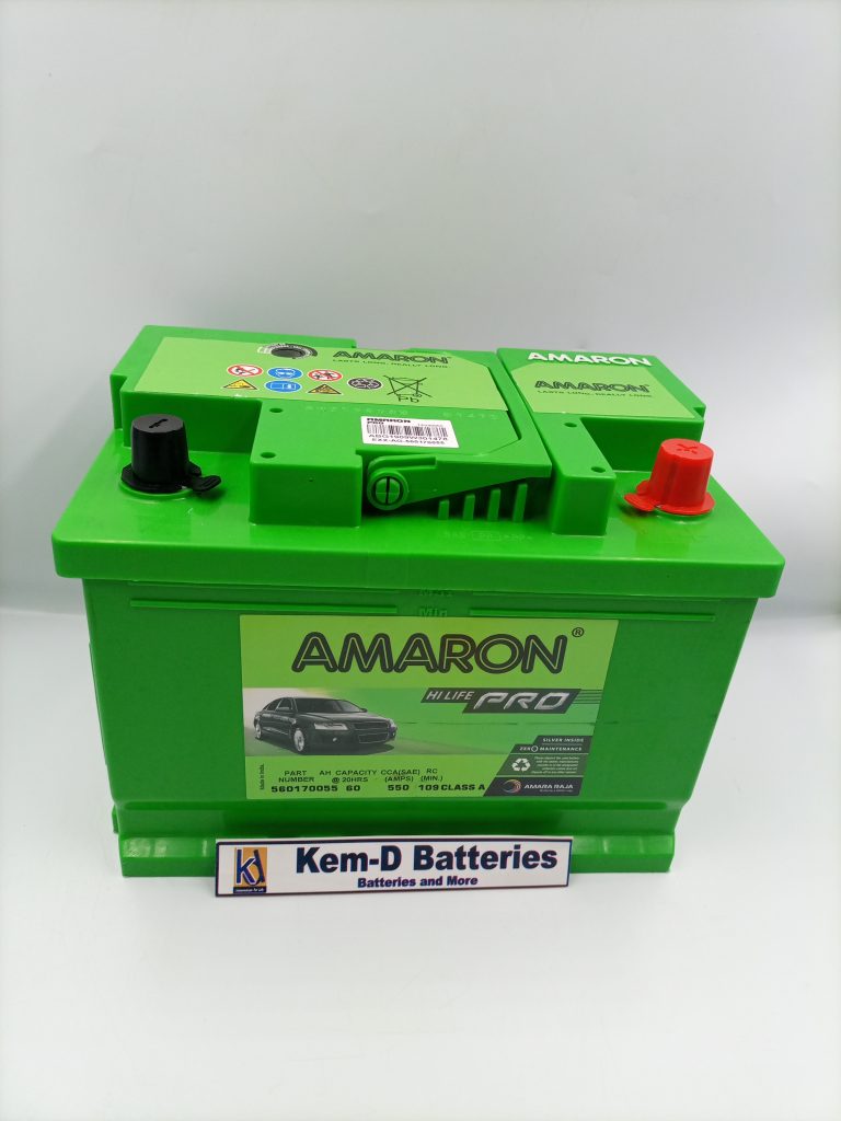 13 Plates Amaron Car Battery 12V 60Ah - KEM-D BATTERIES AND TYRES