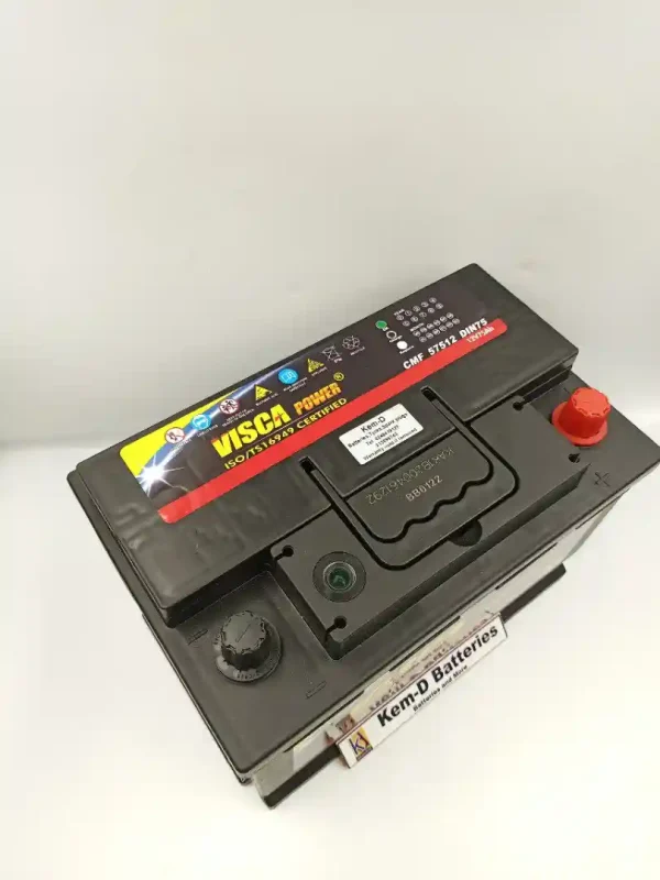 15 Plates Visca Battery 12V 75Ah - KEM-D BATTERIES AND TYRES
