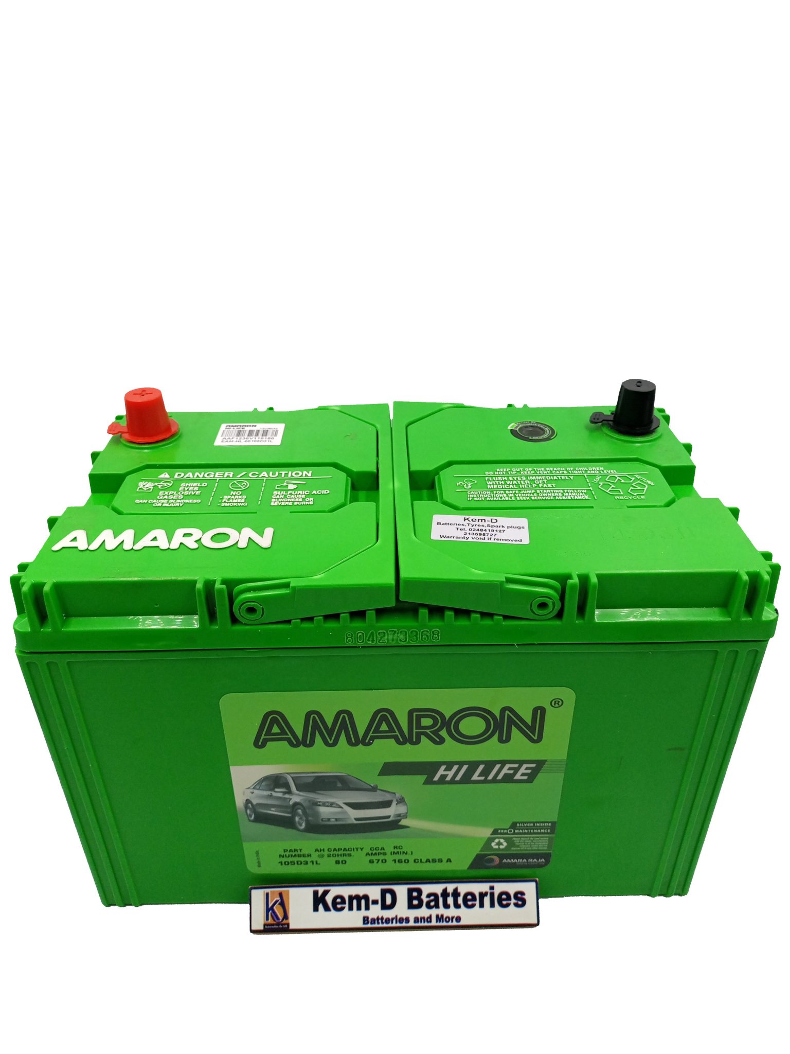 17 Plates Amaron Battery 12V 90Ah - 115D31L 115D31R - KEM-D BATTERIES ...