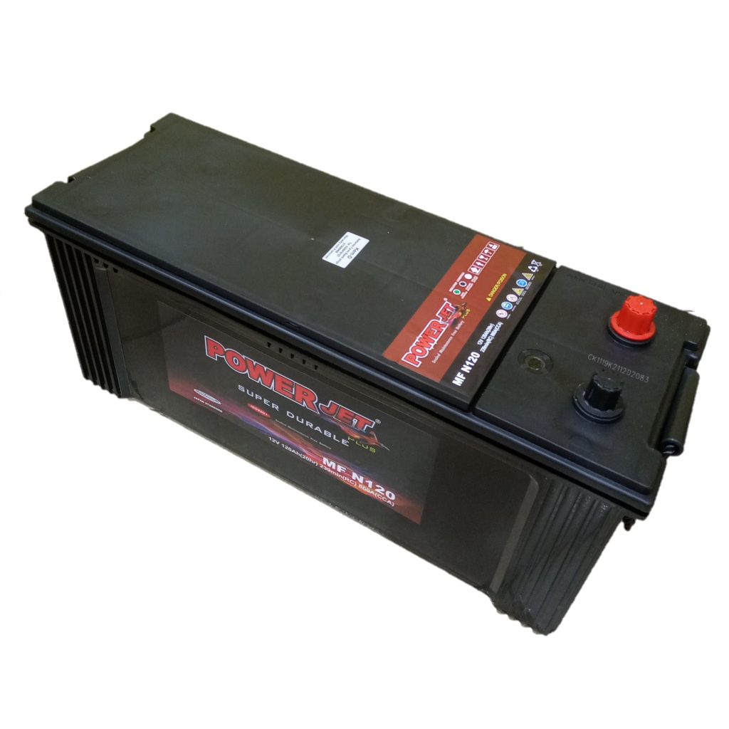21 Plates Powerjet Battery - 12V 120Ah - KEM-D BATTERIES AND TYRES
